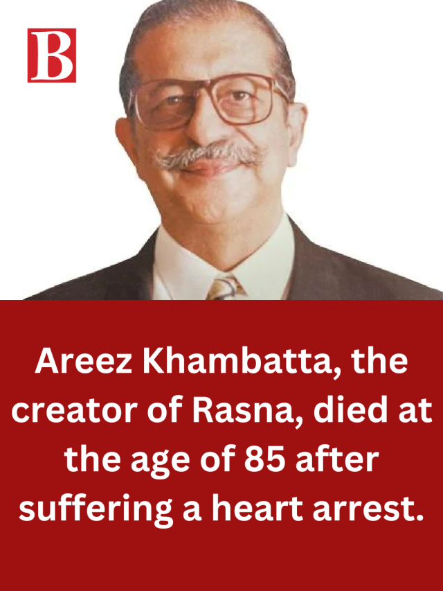 Areez Khambatta, the creator of Rasna, died at the age of 85 after ...