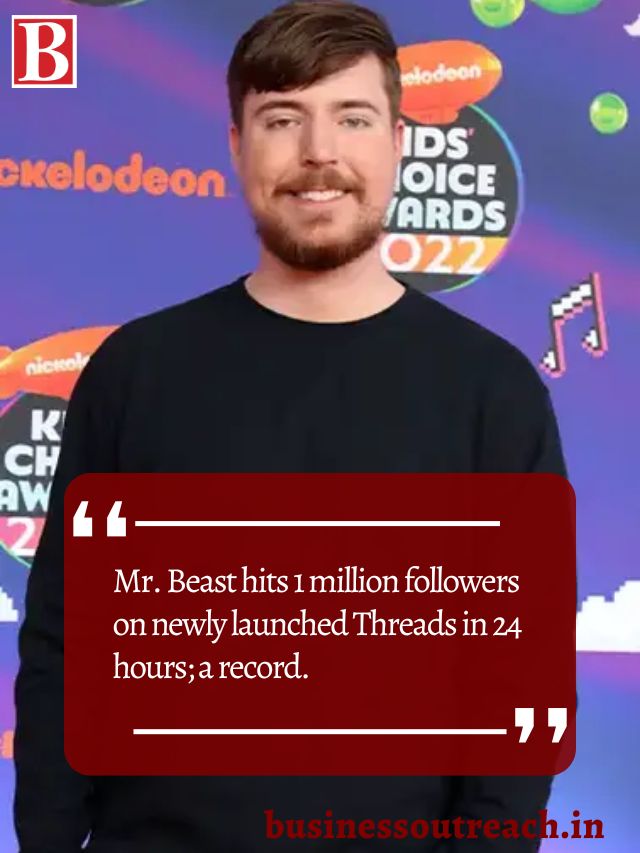 Mr. Beast hits 1 million followers on newly launched Threads in 24 ...